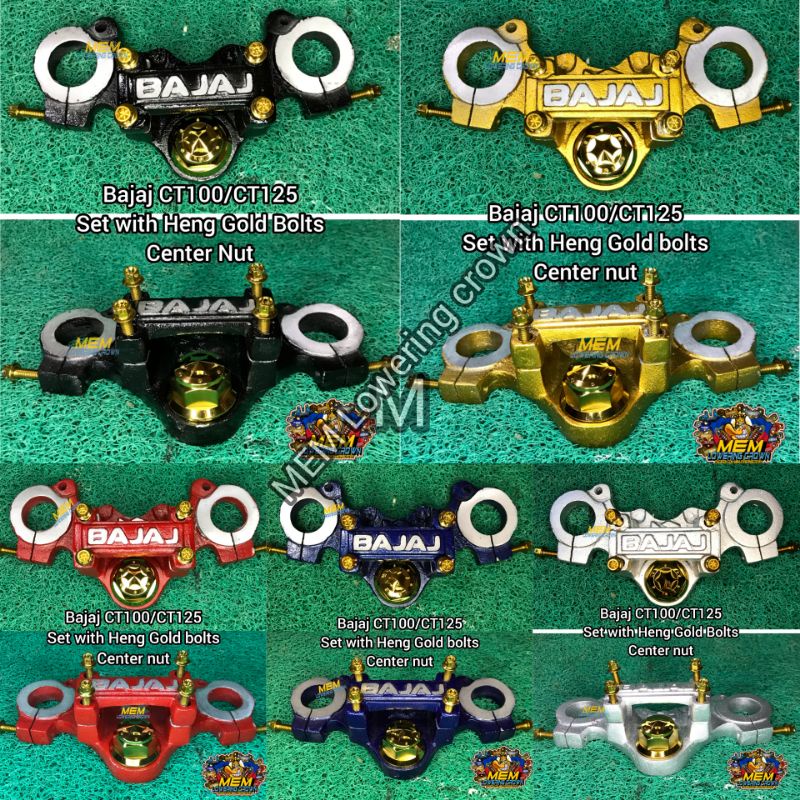Bajaj Ryzer CT100/CT125/CT150 (NEW) set with Heng Gold bolts & Center ...