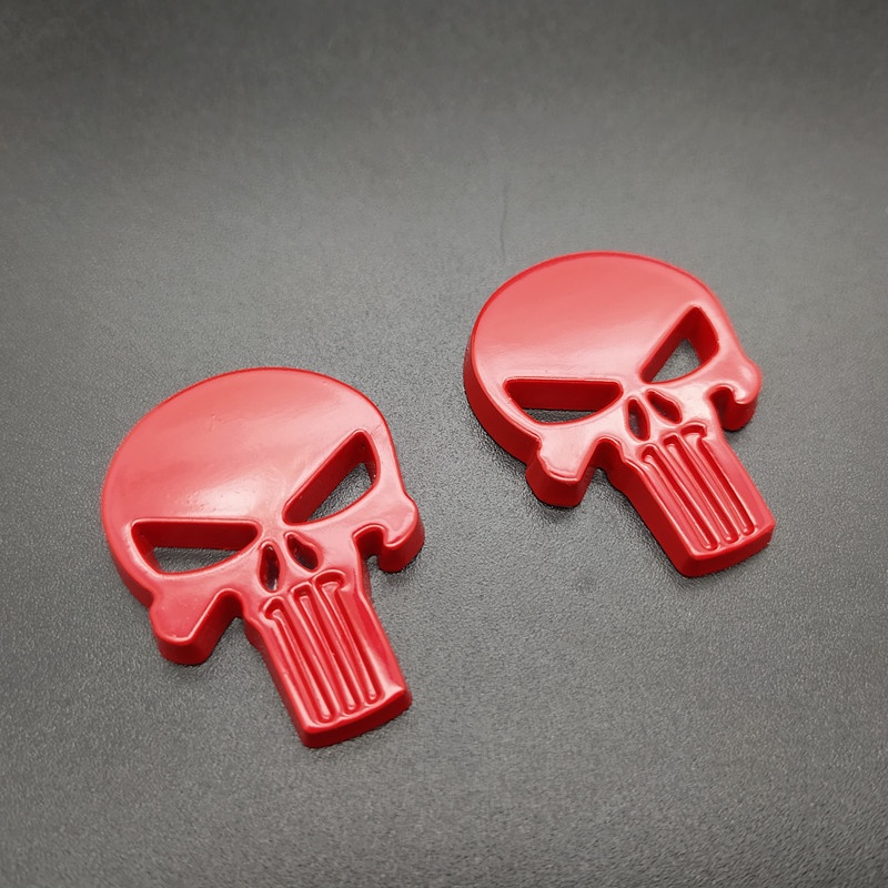 2 pcs Punisher metal badge magwell sticker Metal Decal Sticker 3D ...