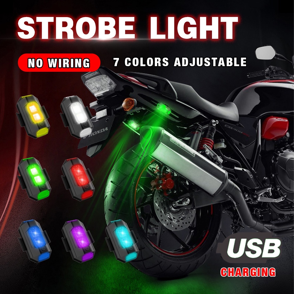 Colorful Motorcycle Bikes Rechargeable Flashing Lights Modified Drones Aircraft Lights Night ...