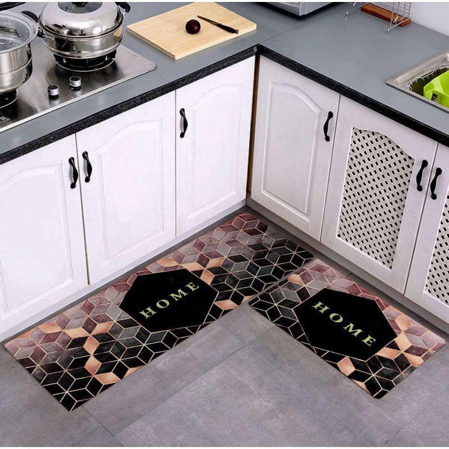 g53f (2 Pieces Package) Kitchen Floor Mats Absorbent Oil-Proof Foot ...