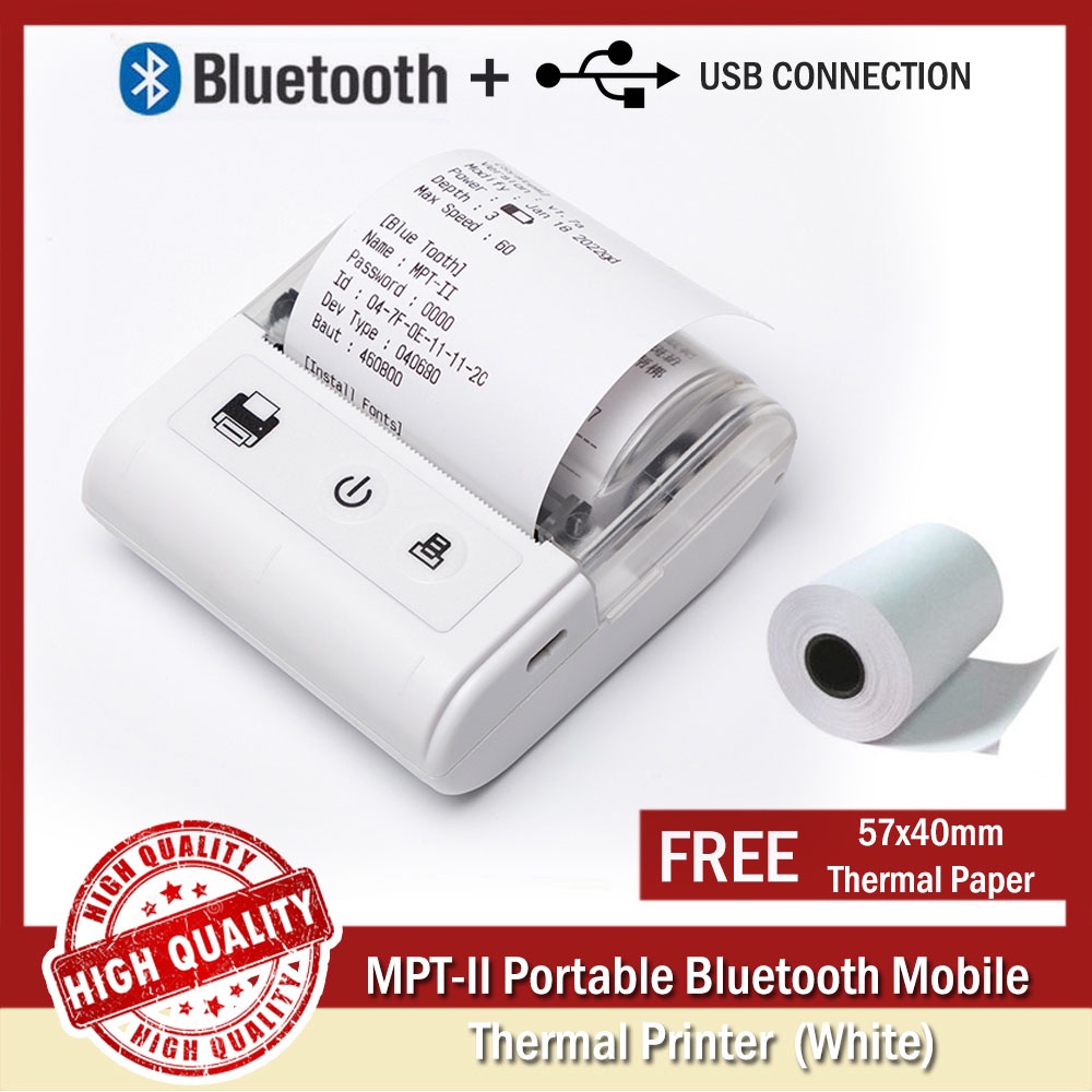 Mini Portable Inkless Sticker Machine Pocket Printer Bluetooth Mobile ...