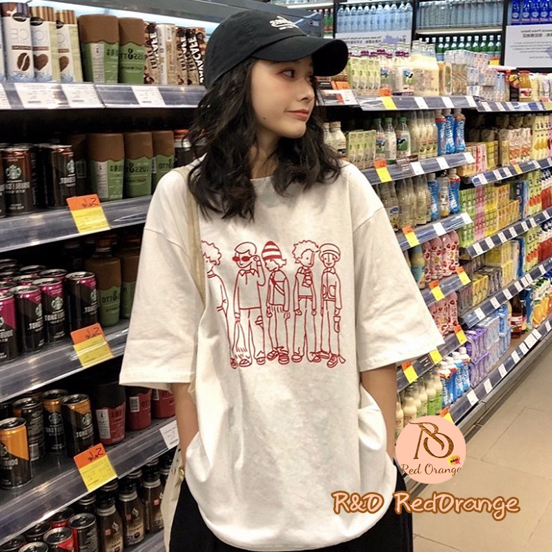 R&O Oversize Street Style Printed Tees Cotton Spandex oversized Top ...