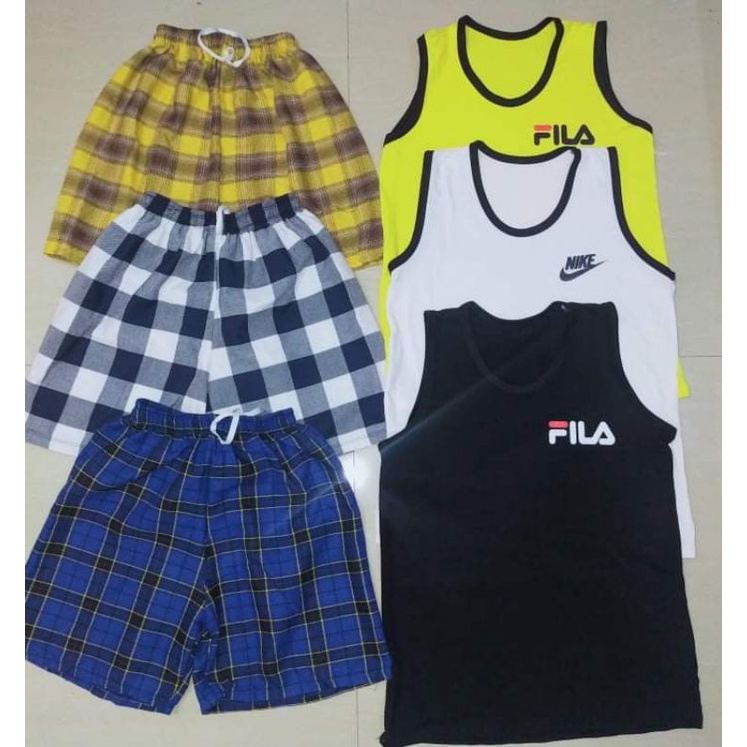 3 Set Sando Short Pambahay Random Colors for kids boys 10-12 years old ...