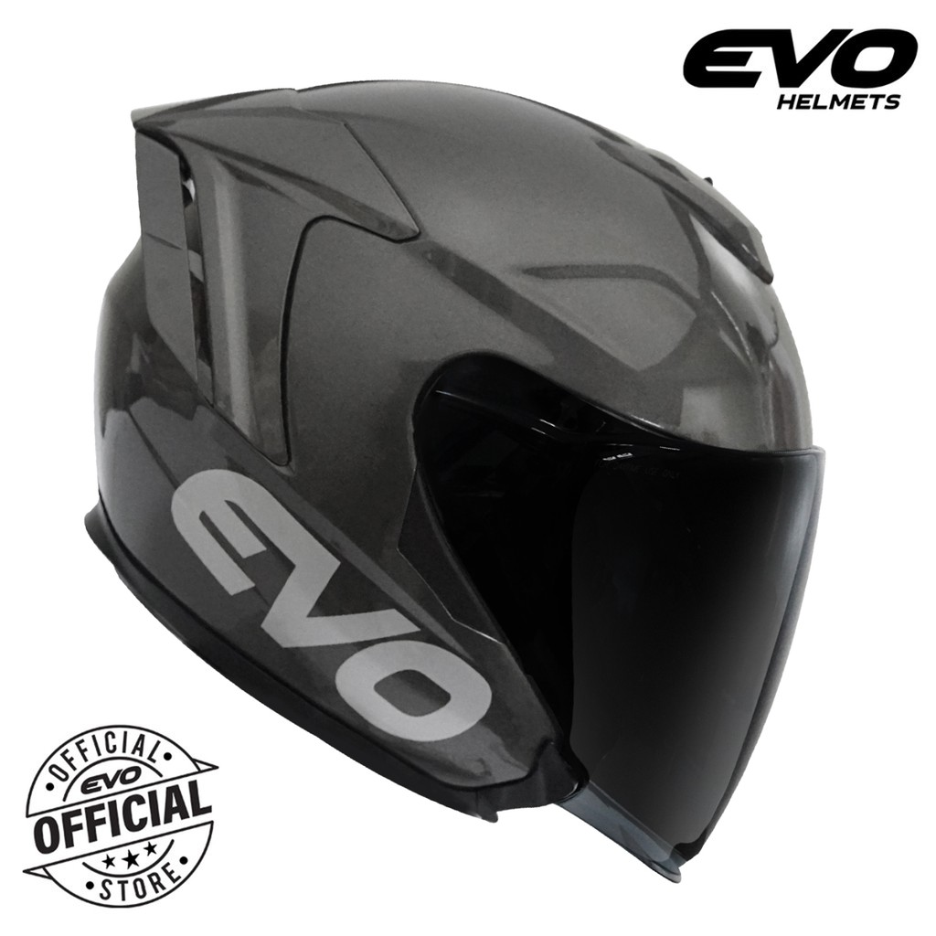 EVO RX-5 Plain Half Face Dual Visor Helmet With Free Clear Lens (NEW ...
