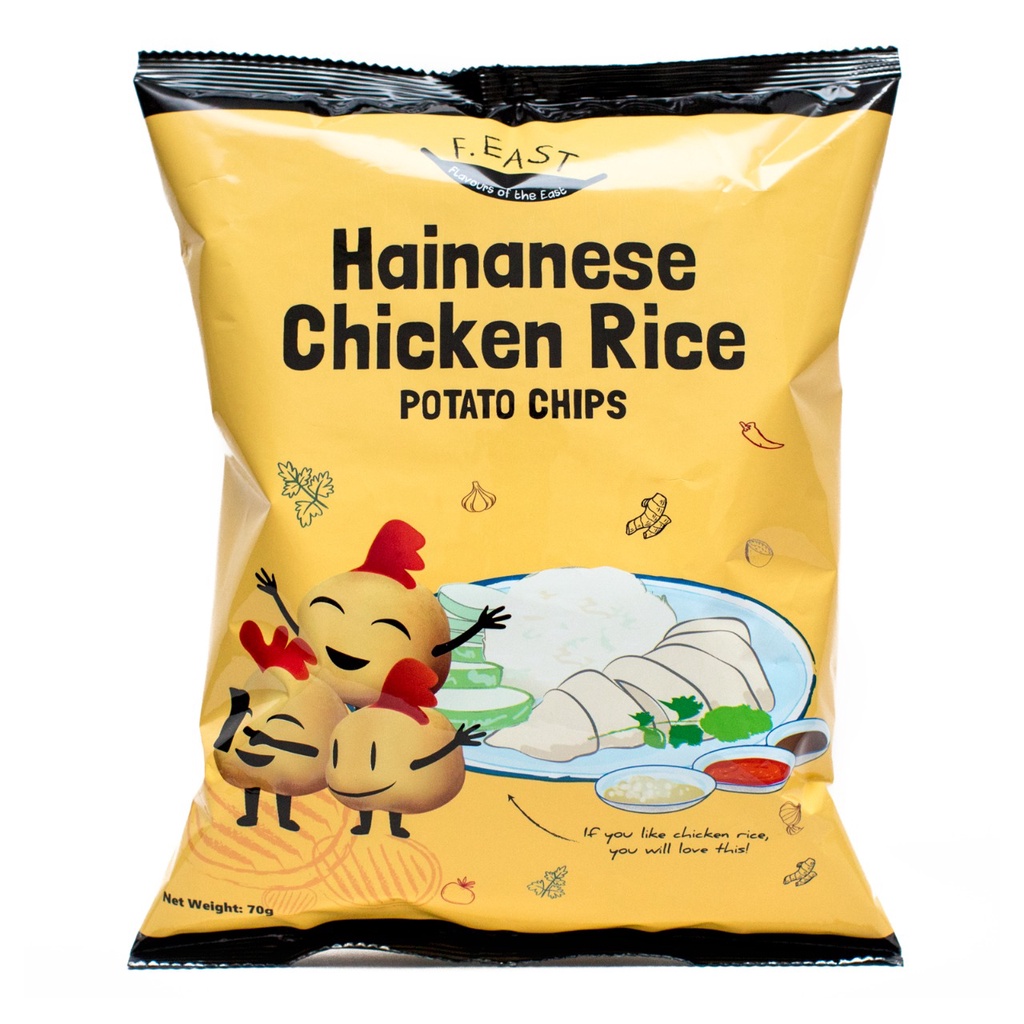 F.EAST HAINESE CHICKEN RICE POTATO CHIPS 70GR | Shopee Philippines