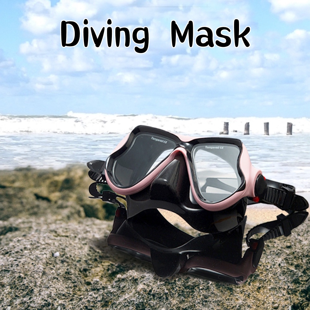 Professional Diving Mask HD Tempered Glass Snorkel Goggles Glasses ...