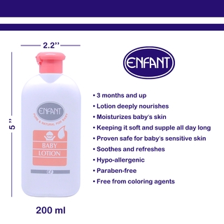 Enfant Baby Lotion 200 ml | Shopee Philippines