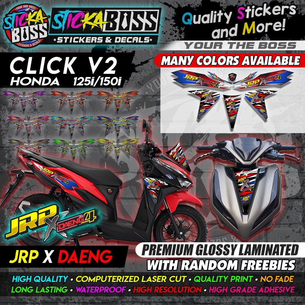 Honda Click v2 125i 150i (JRP x DAENG)【PREMIUM GLOSSY LAMINATED ...