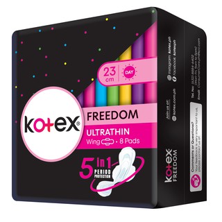 Kotex Freedom Ultrathin Sanitary Napkins 23cm - 8 Pads x 6 Packs (48 ...