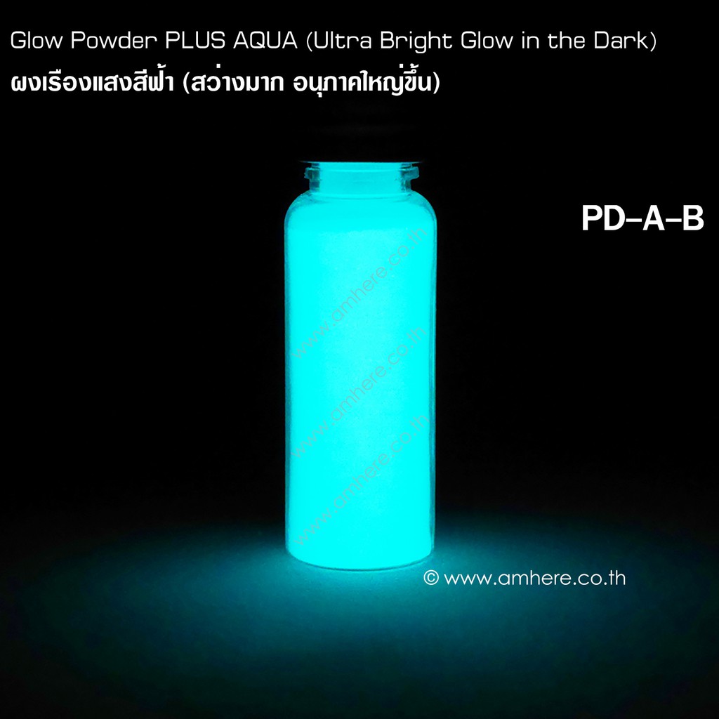 Premium Plus Glow Powder AQUA 5g 10g 25g(Ultra Bright in the Dark ...
