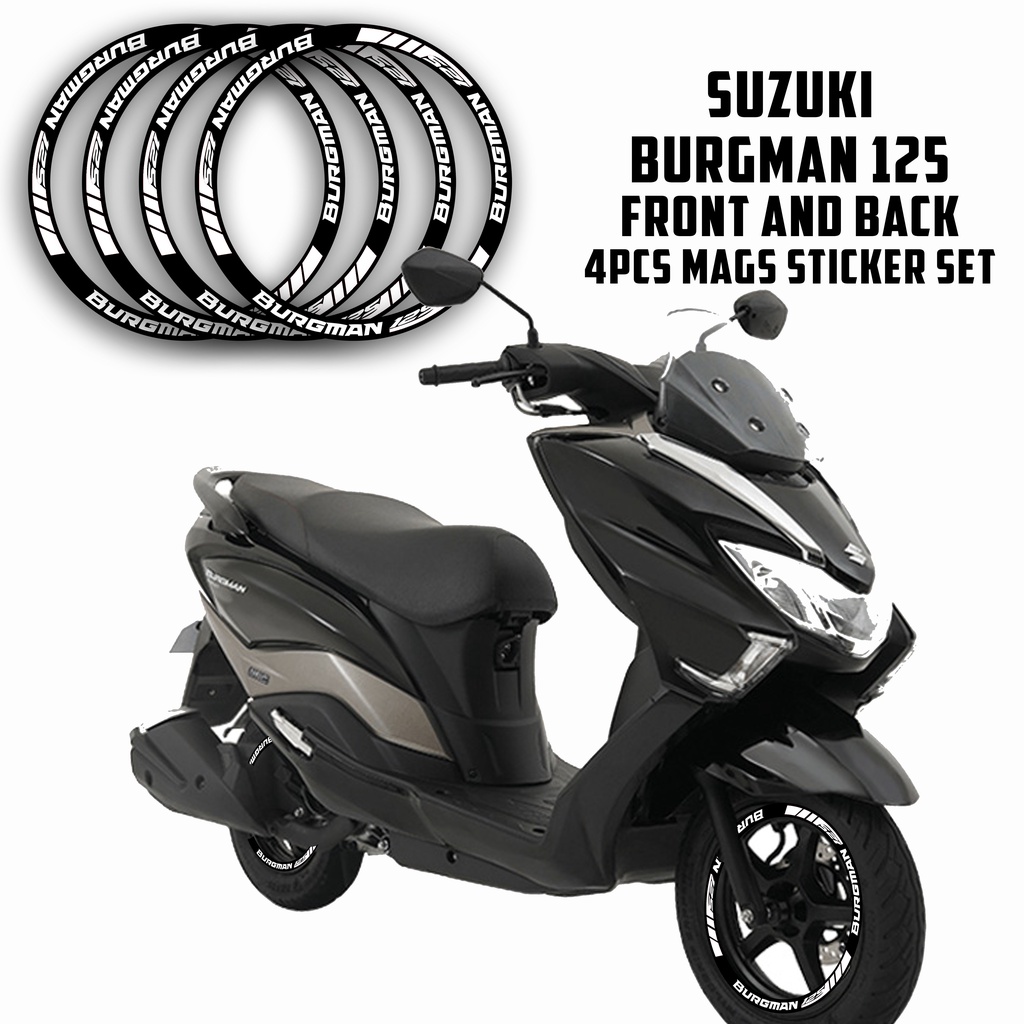 Suzuki Burgman Mags Sticker Set | Front and Back | Shopee Philippines