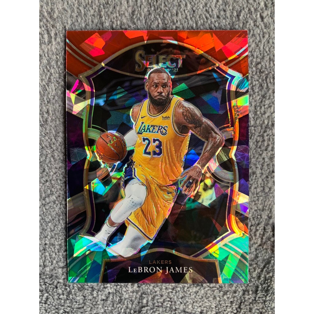 2020-21 Select LeBron James Red White Green Cracked Ice NBA CARDS ...