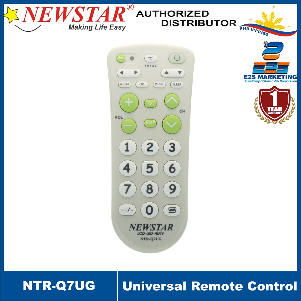 Newstar Universal Multi-function Remote Controller NTR-Q7UG (Green) | Shopee Philippines