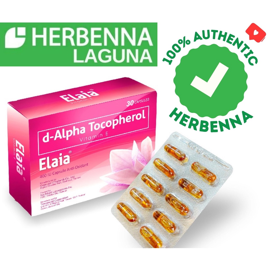 Elaia Vitamin E D-Alpha Tocopherol | Shopee Philippines