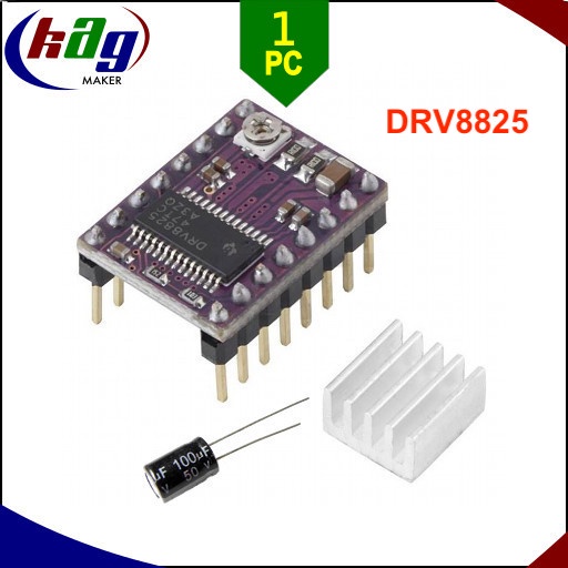 DRV8825 Stepper Motor Driver ( free heatsink + 100uf 50V capacitor ...