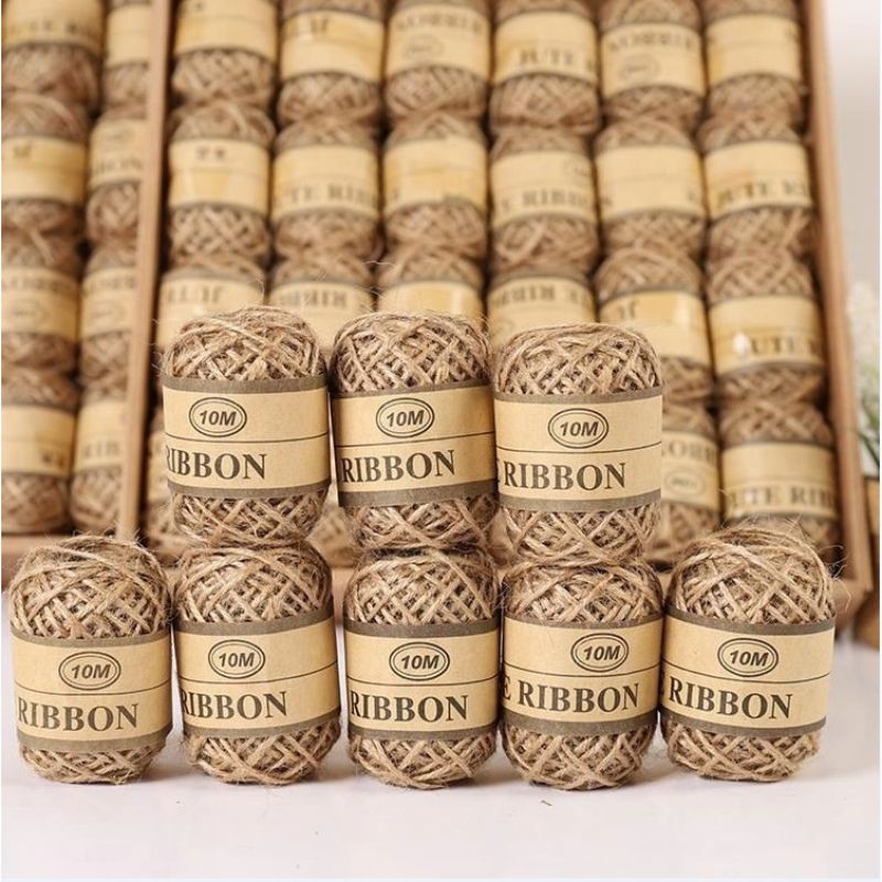 10M Roll JUTE RIBBON/Paper Twine (24pcs per box) | Shopee Philippines