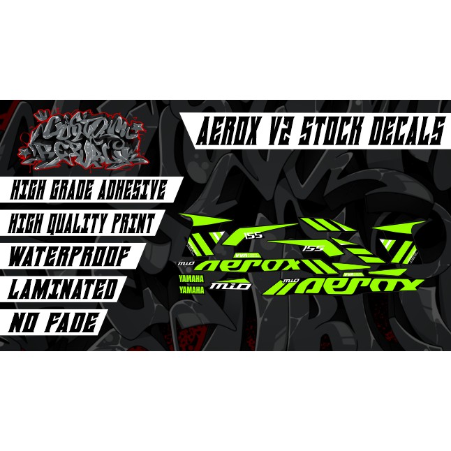 Yamaha Aerox V2 Stock Decals Set | Shopee Philippines