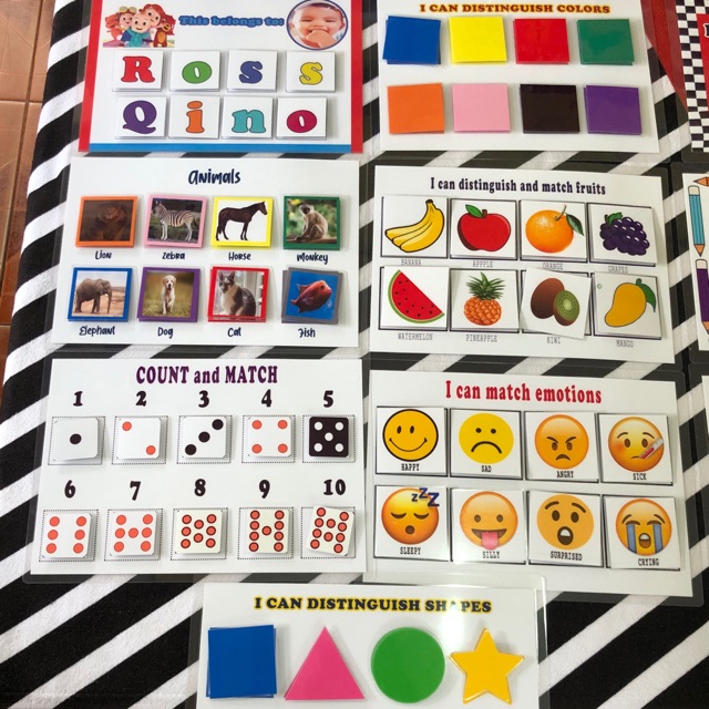 Match and Paste Laminated Worksheet eith velcro ( complete set ...