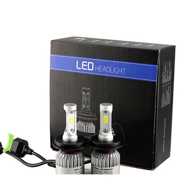 2pcs WHITE LED Car Headlight 8000LM Auto Car LED Headlight H3 H4 H7 H8 ...