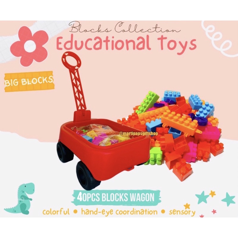 EDUCATIONAL BIG BLOCKS SET BLOCKS IN CONTAINER OR BAG | Shopee Philippines