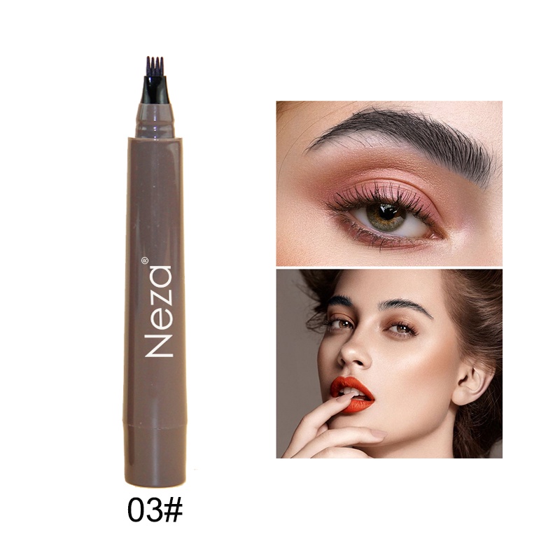 Neza Waterproof Four Forked Eyebrow Pencil Liquid Micro-carving Long ...