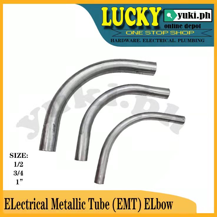 ELECTRICAL METALLIC TUBBING (EMT) LONG ELBOW 1/2" , 3/4" ,1" | Shopee ...