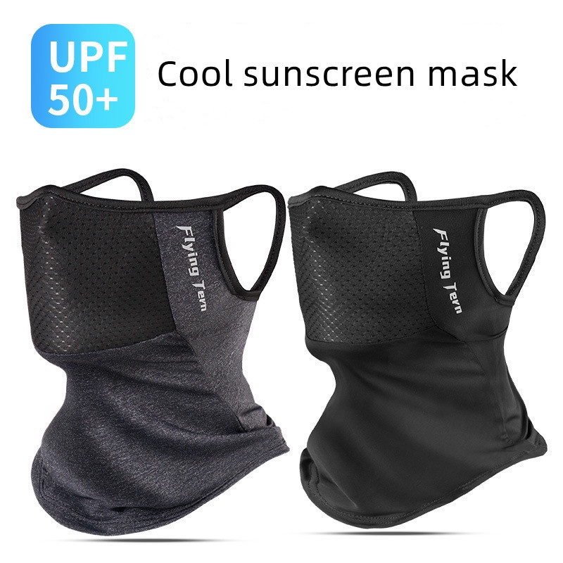 Cycling Masks Ice Silk Sunscreen Face Mask Fishing Anti-uv Sunshade ...