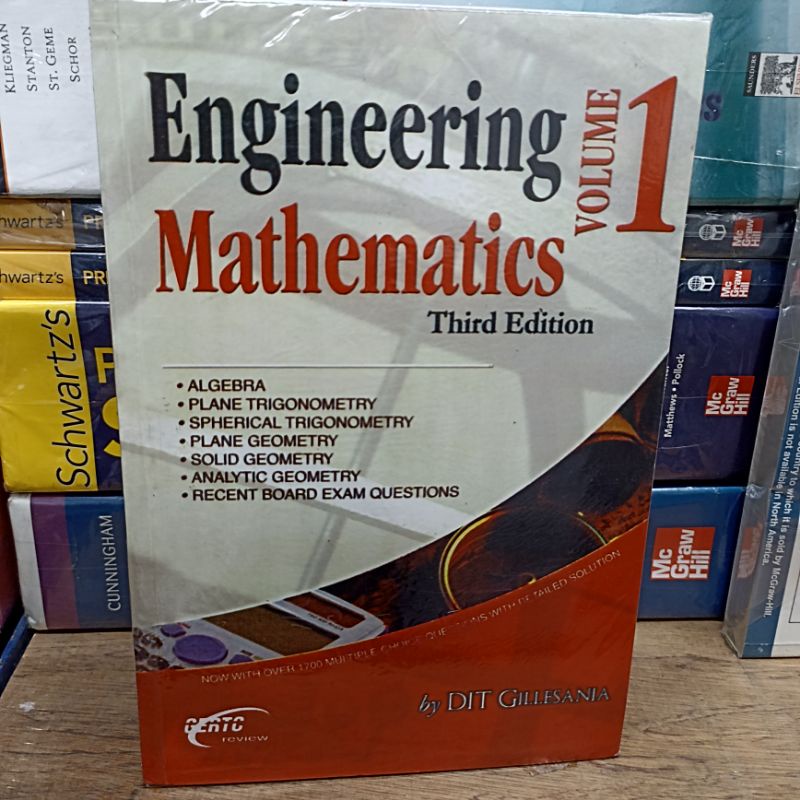 Engineering Mathematics Volume 1 by DIT Gillesania | Shopee Philippines