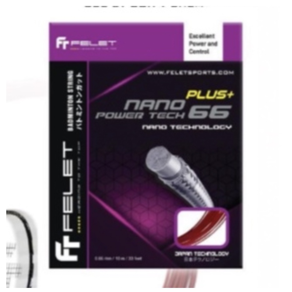 Original FELET Nano Plus Power Tech 66 Badminton Strings | Shopee ...