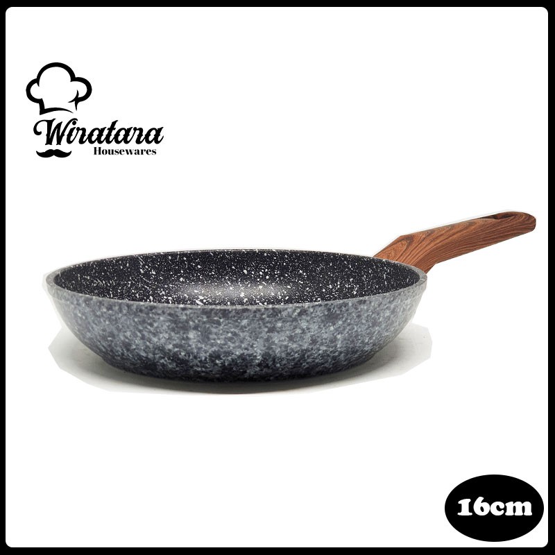 16cm Yoshikawa Ceramic Frying Pan No Oil | Marble Pan | Non-stick ...