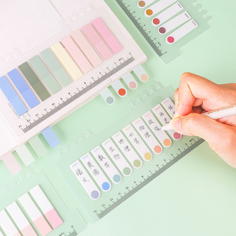 Sticky Index Tabs Morandi Sticky Tabs,Writable Page Notes with Ruler ...