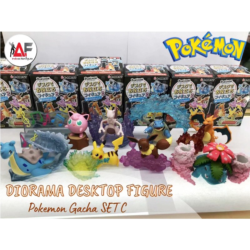 Action Figures Pokemon Gacha Diorama Desktop FigureSet C Blastoisee ...