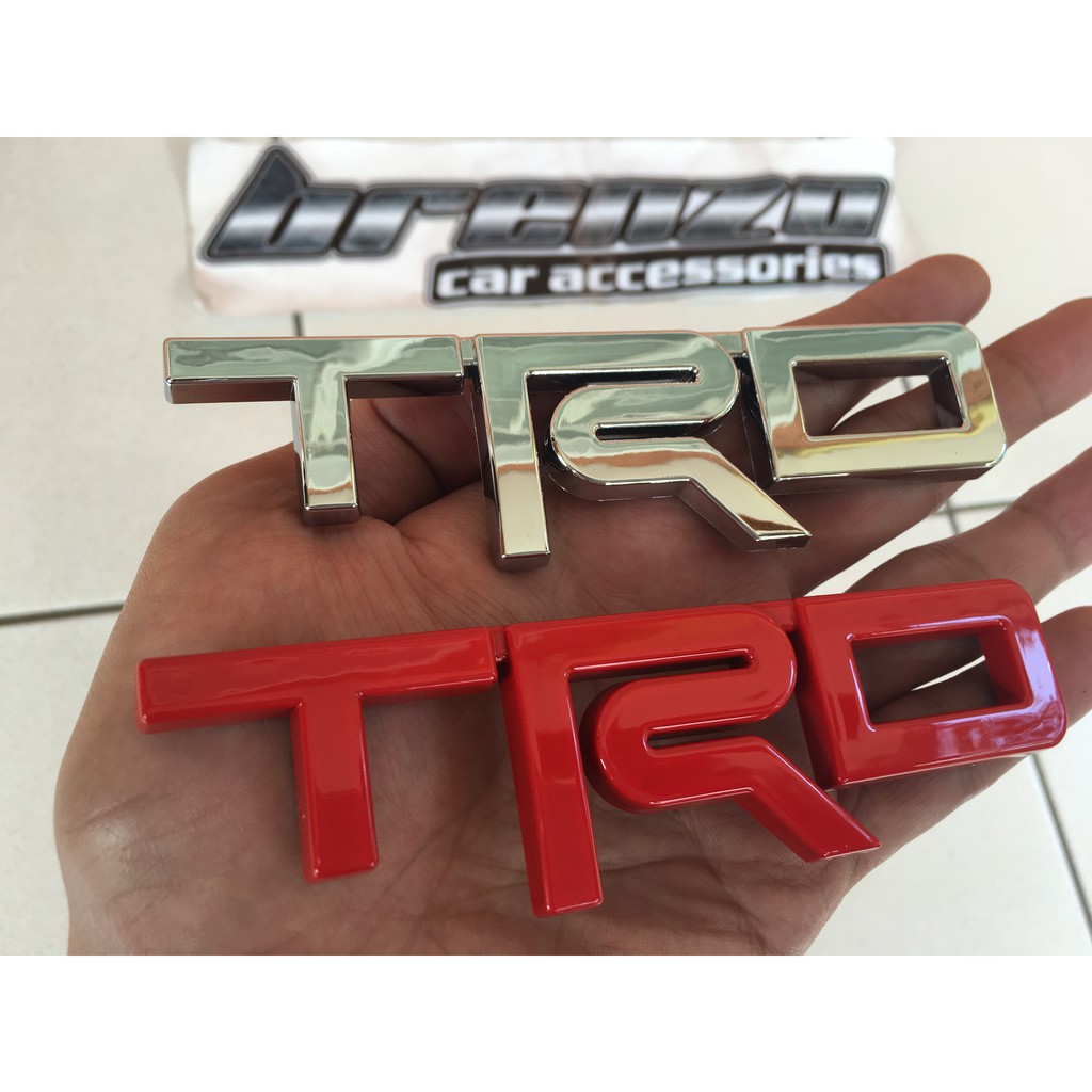 TRD Emblem (Chrome and Red) | Shopee Philippines