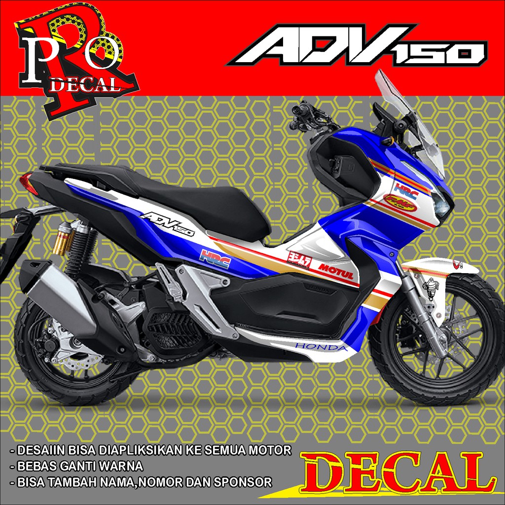 HONDA ADV/ DECAL HONDA ADV WHITE COMBINATION DECAL ADV COMBINATION ...
