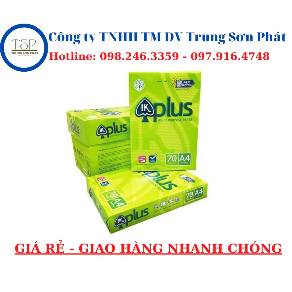 Ik PLUS Printing Paper (A3 / A4 / A5) (70gsm) (500 Sheets / ream ...