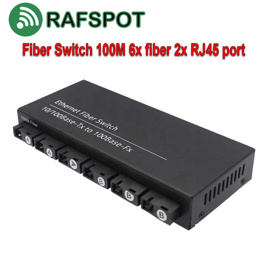 Fiber Switch 100M 6x fiber 2x RJ45 port 20KM WDM single mode | Shopee ...