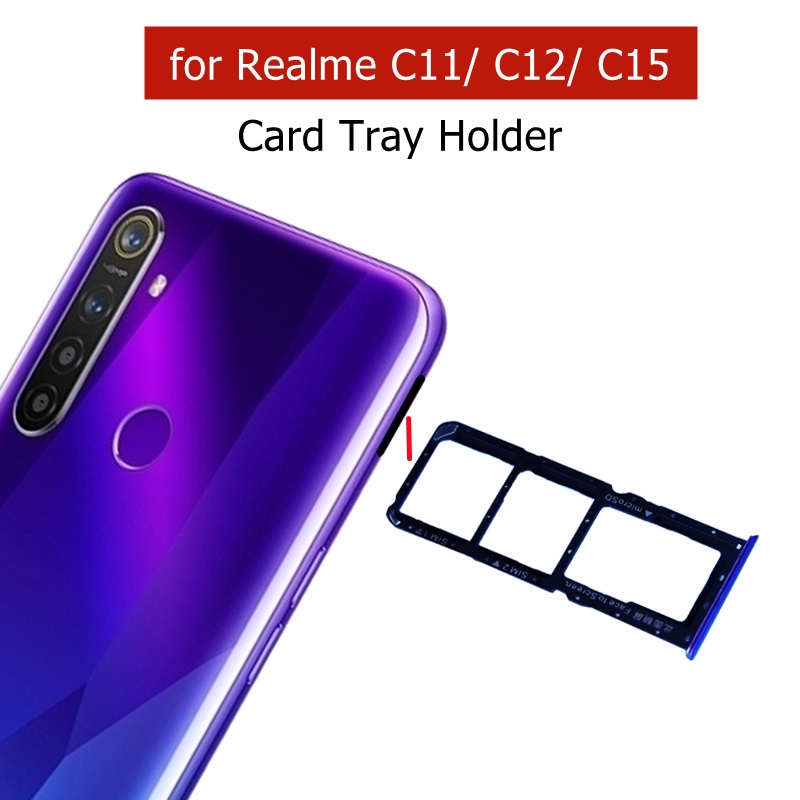 for Realme C11/ C12/ C15 Card Tray Holder SIM Micro SD Card Slot ...