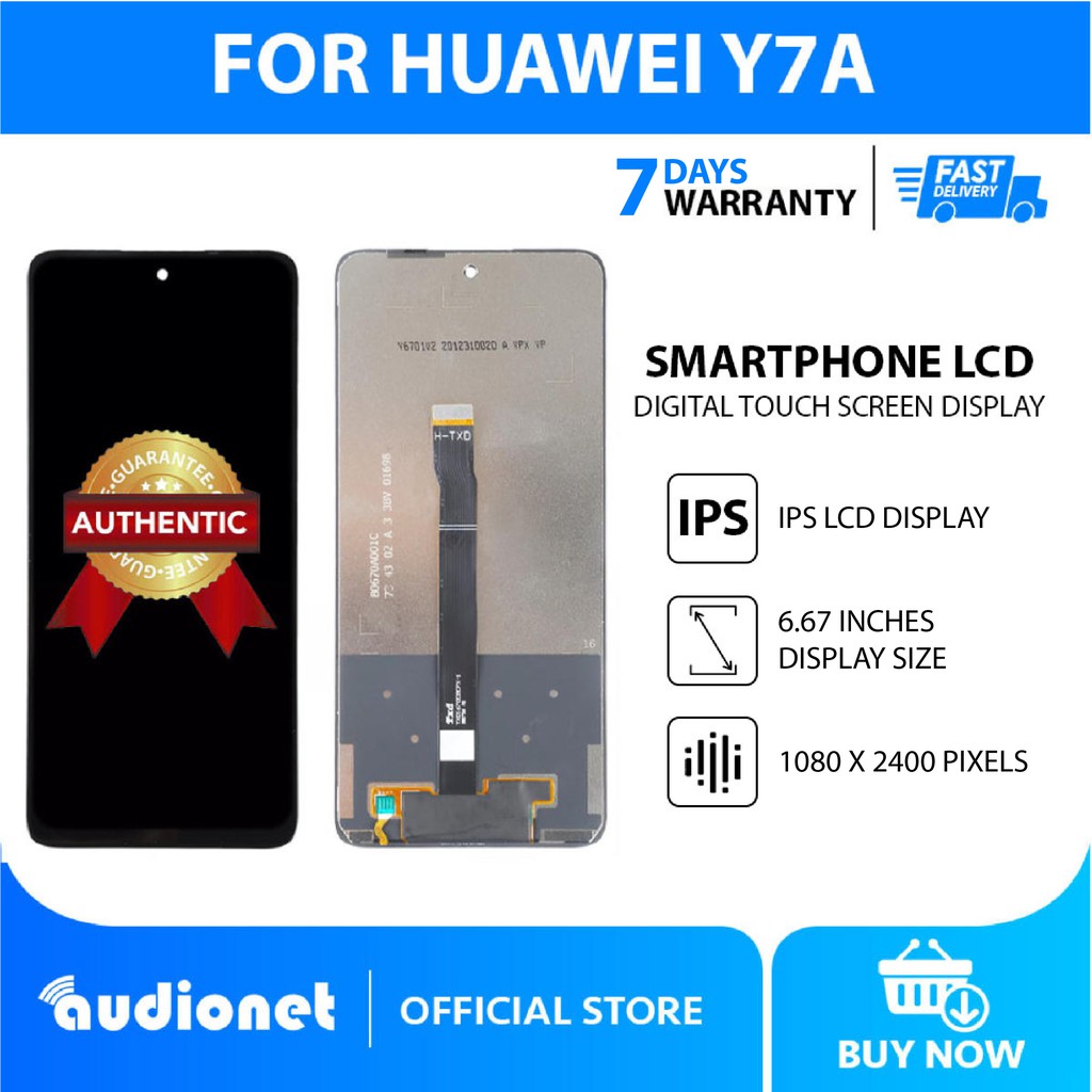 Smartphone LCD for Huawei Y7a Digital Touch Screen Display Frame ...