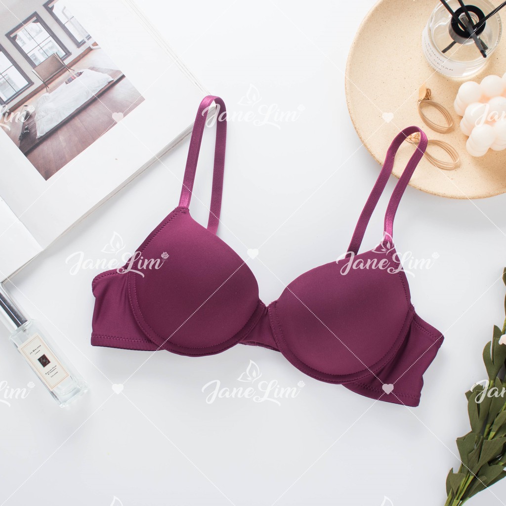 Janelim Breast gathering Push-up Full Cup Bra with underwire - Cup A/B ...