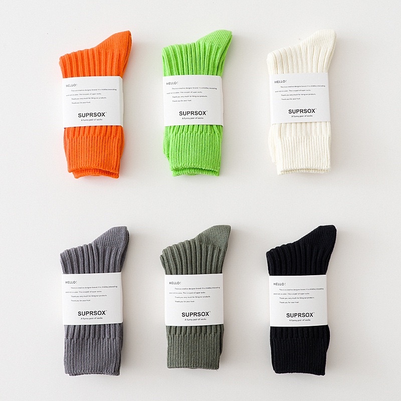 Iconic Socks Premium Thick Plain Neon Hypebeast Mid Crew Cut ...