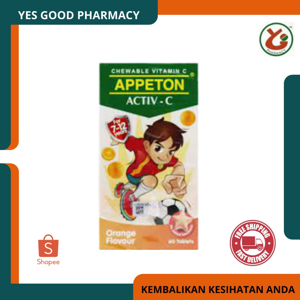 APPETON Activ-C Vitamin C 7-12 Tahun Orange/Strawberry/Blackcurrant ...