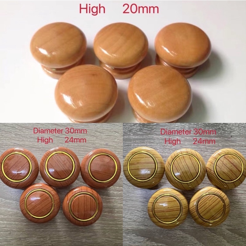 PVC Round Wood Cabinet Handle/Round wooden Handle w/ Screw | Shopee ...