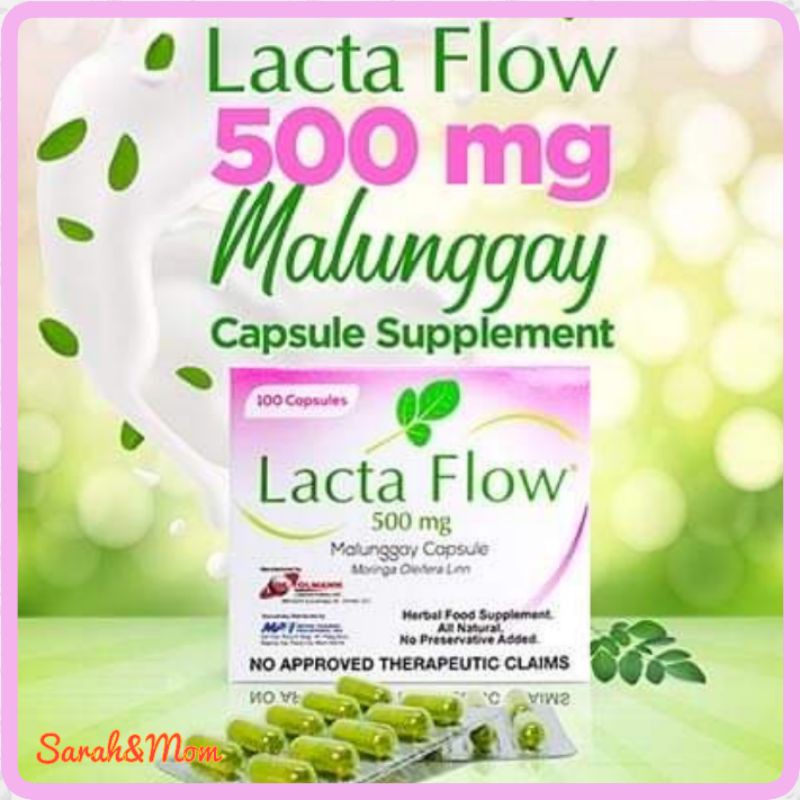 Lacta Flow 500mg Malunggay Capsules 20 or 100capsules/Lactaflow ...