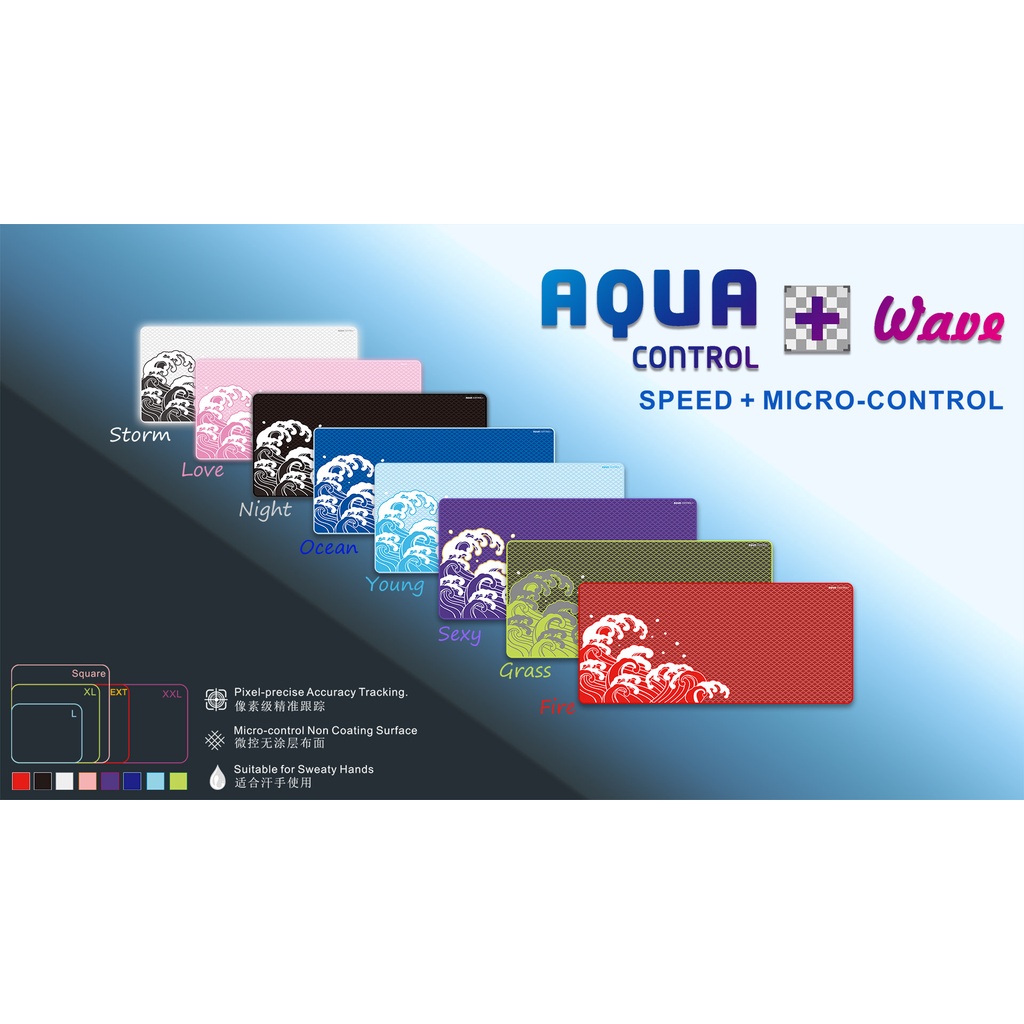 X-raypad Aqua Control Plus Gaming Mouse Pads – Wave Series | Shopee ...