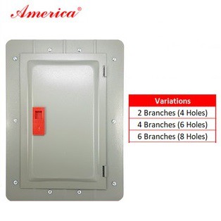 America Panel Box Plug-In 2/4/6 Branches 4/6/8 Holes | Shopee Philippines