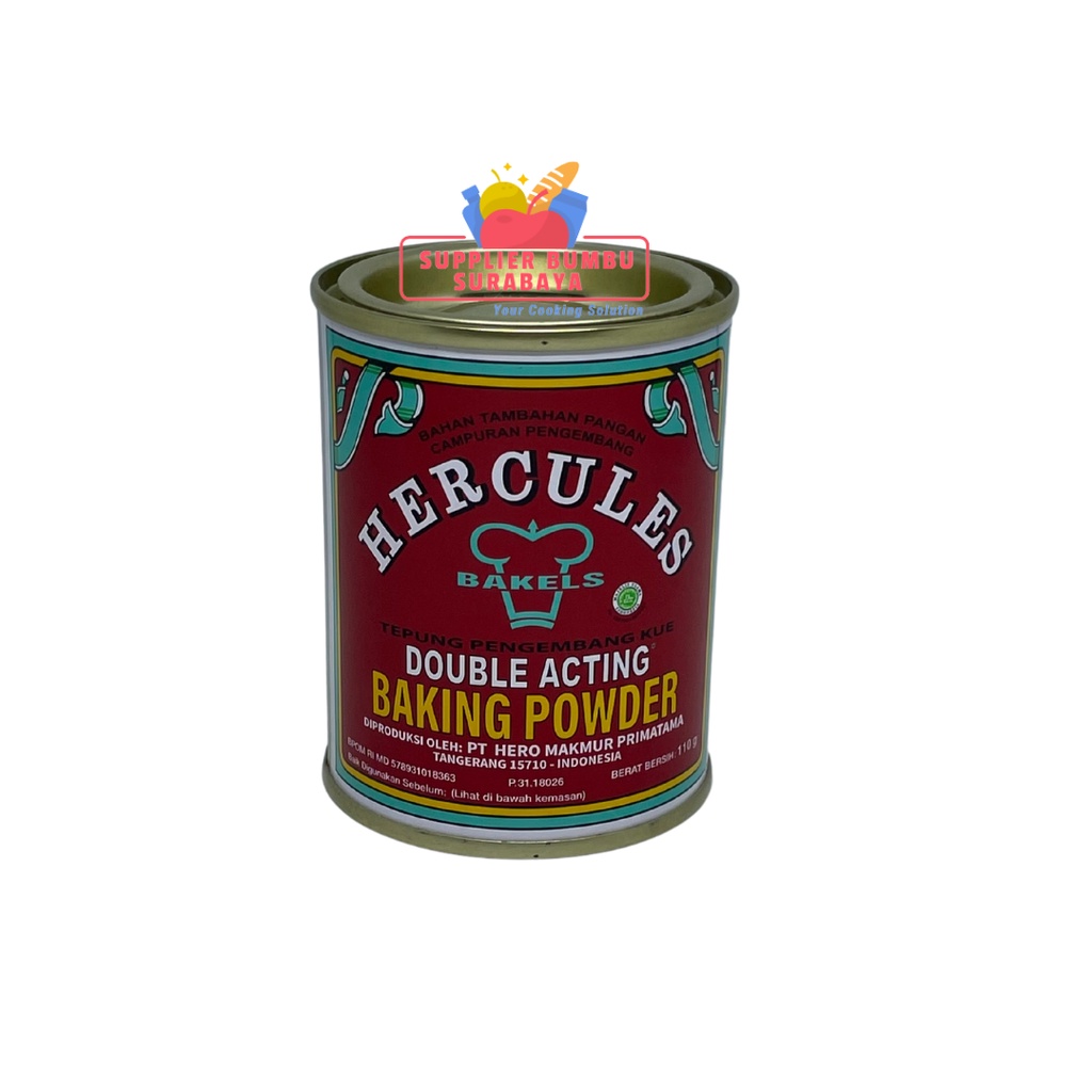 Hercules Double Acting Baking Powder / Cake Baking Flour 110g | Shopee ...