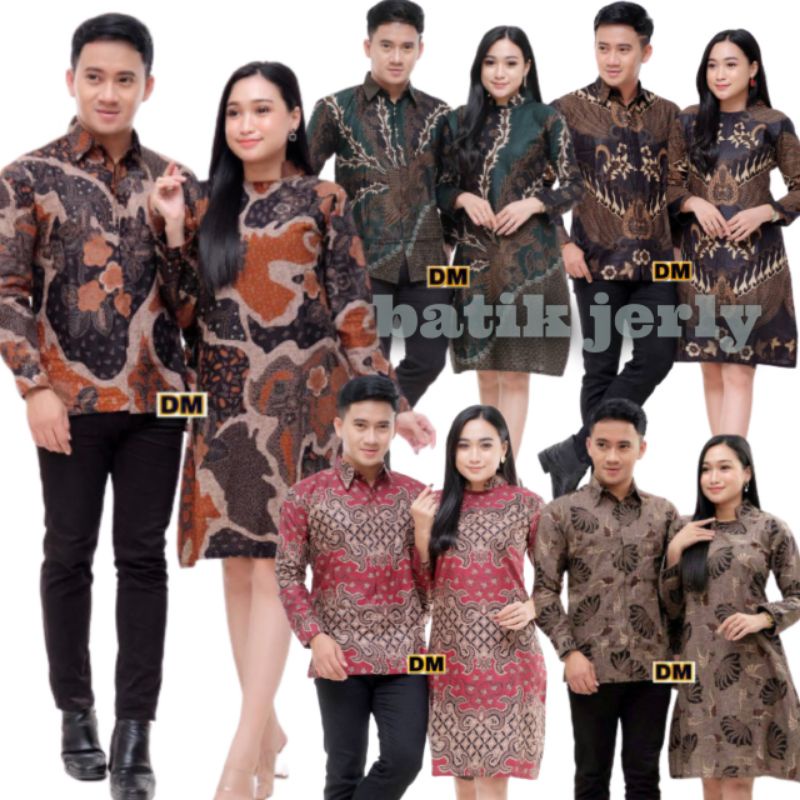Couple Batik Tunic Modern Latest Long Sleeve Office Work Uniform ...