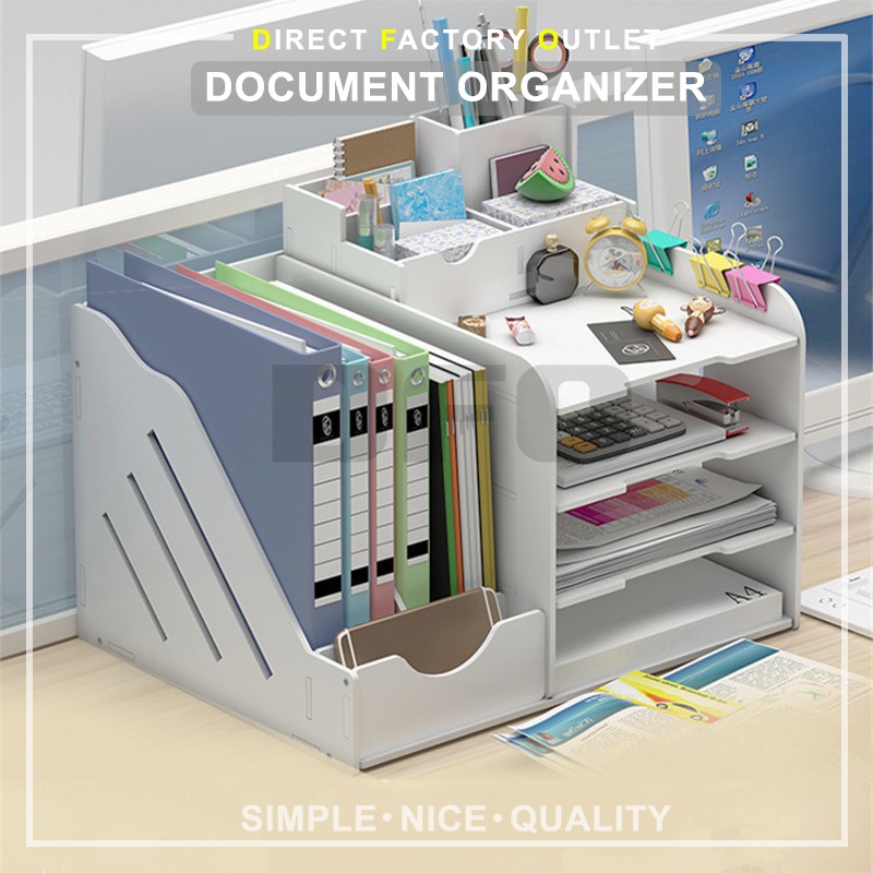 Document Rack Office Table Storage File Organizer Document Rak Paper ...
