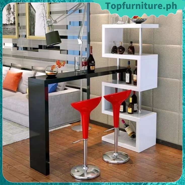 ️PH⭐ Modern MINI Bar table Rotating 360 Swivel Bar counter table coffee ...