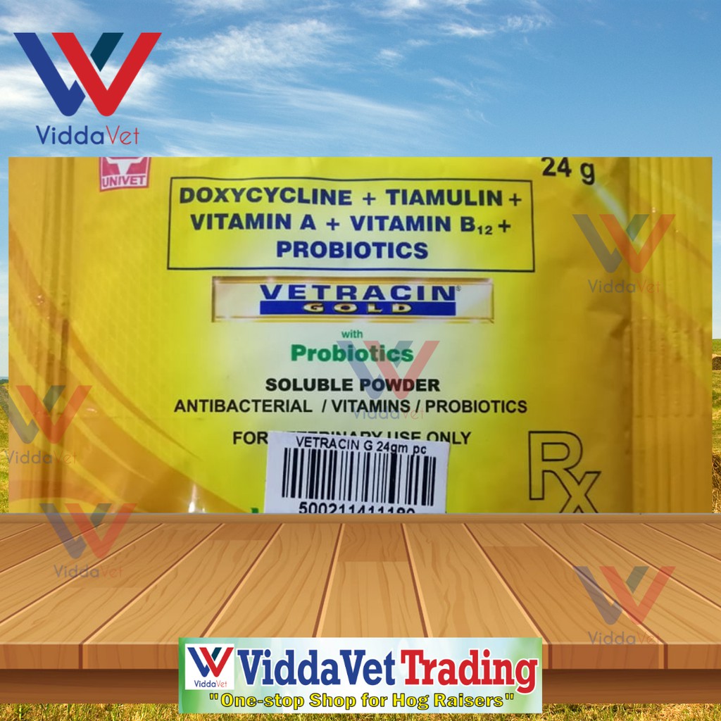 Viddavet Vetracin Gold with Probiotics 5grams/24grms/ 1 box | Shopee ...
